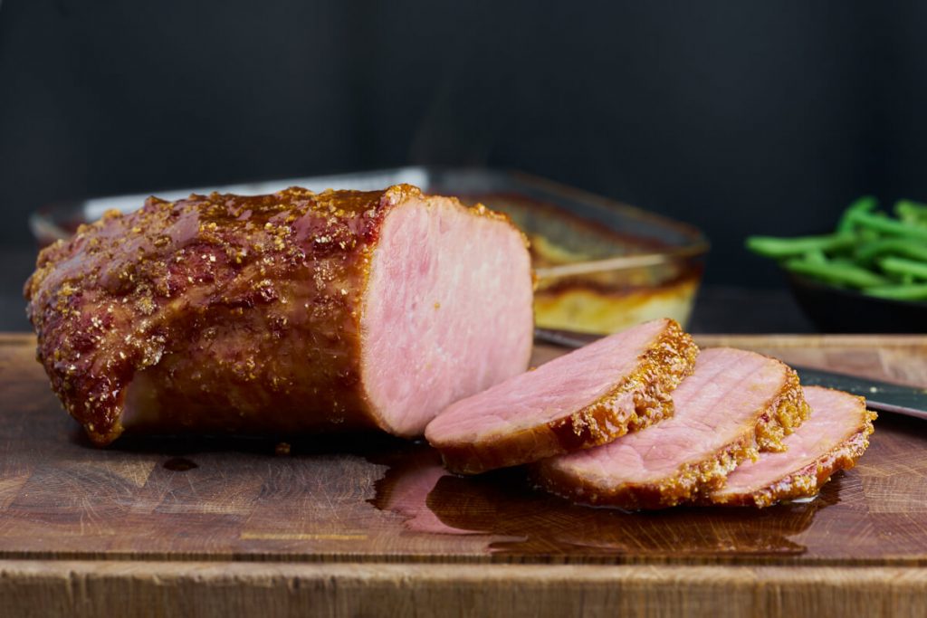 Glaseret hamburgerryg - Nem på sennepsglaseret hamburgerryg