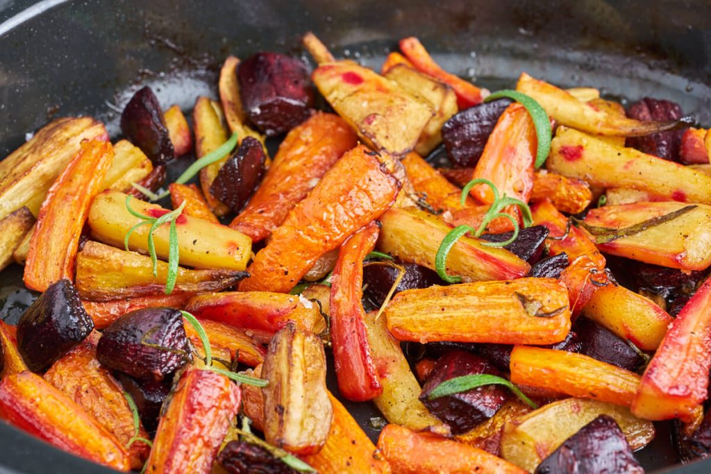 Rodfrugter i ovn - Opskrift på lækre ovnbagte rodfrugter