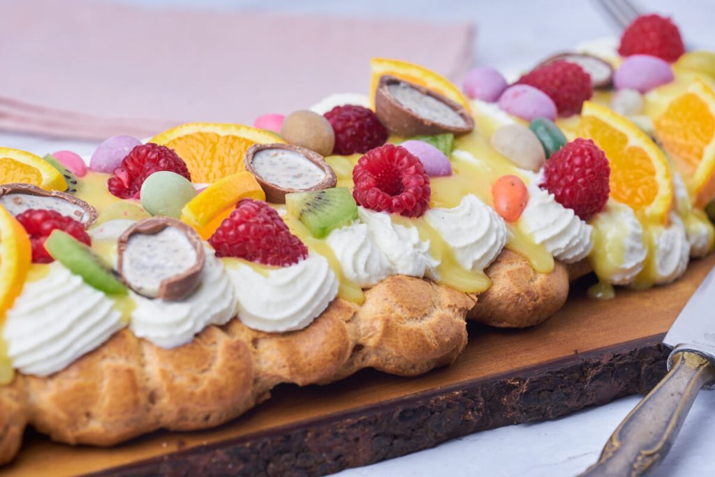Påske walesstang med appelsin curd og påskeæg - Nem opskrift