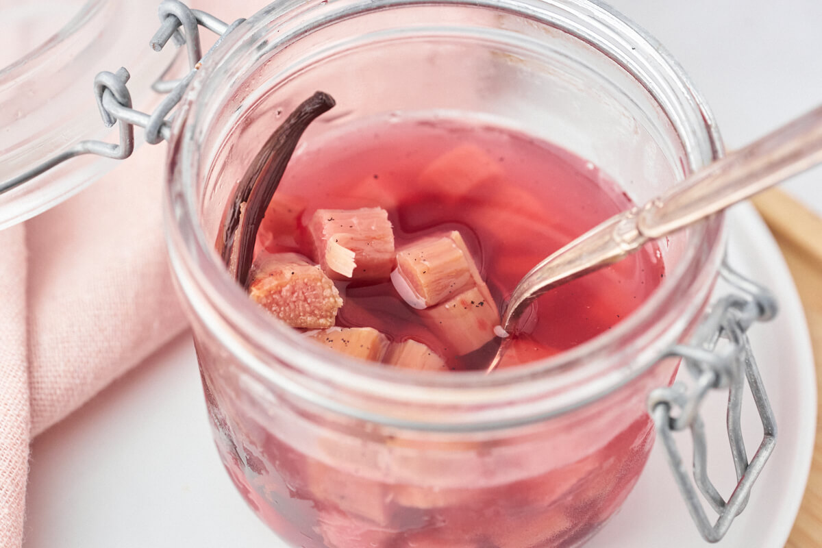 Syltede rabarber - Nem opskrift på vaniljesyltede rabarber