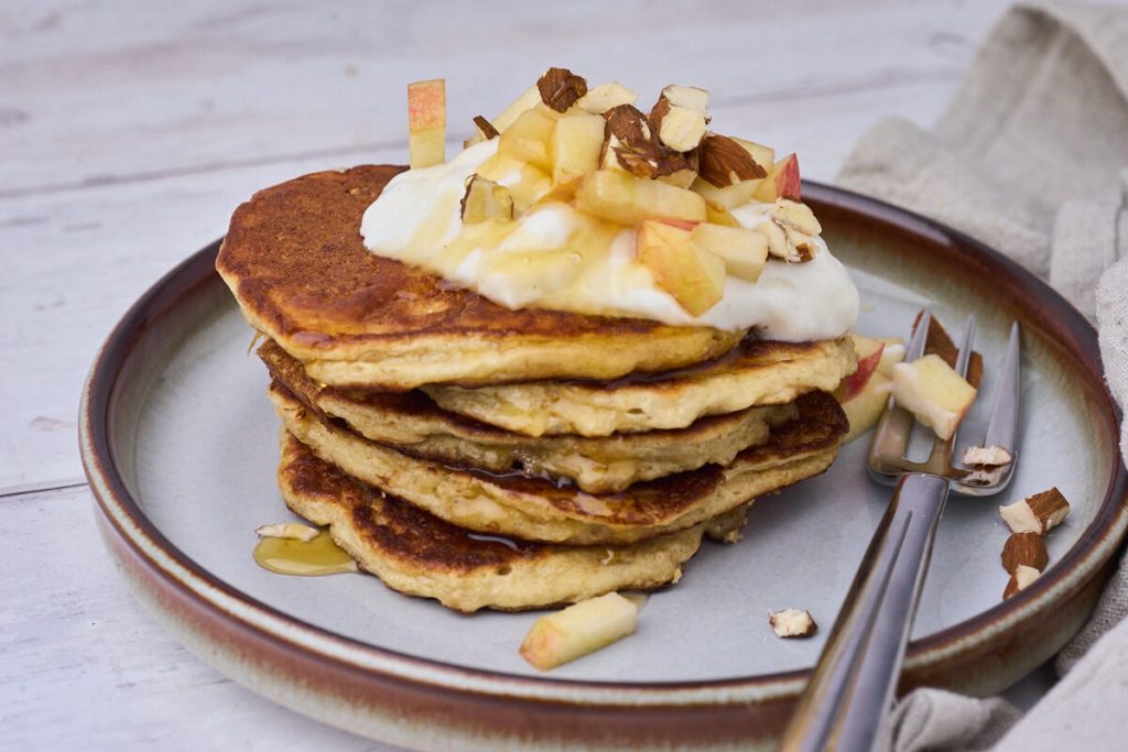 Amerikanske pandekager med hytteost - Sunde pandekager